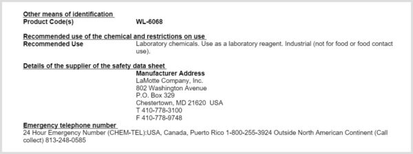 What Information Is in SDS Section 1? (Identification Explained)