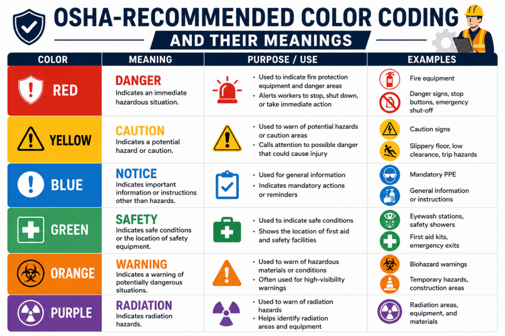 OSHA-Approved Safety Colors and Their Role a Detailed Guide.