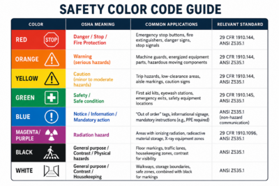 OSHA-Approved Safety Colors and Their Role a Detailed Guide.