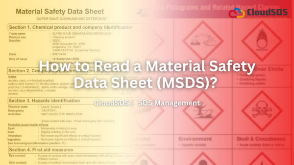 How to Read a Material Safety Data Sheet (MSDS)? | CloudSDS