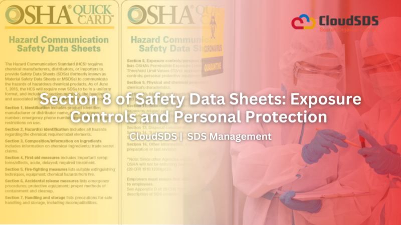 Section 8 of Safety Data Sheets: Exposure Controls and Personal Protection