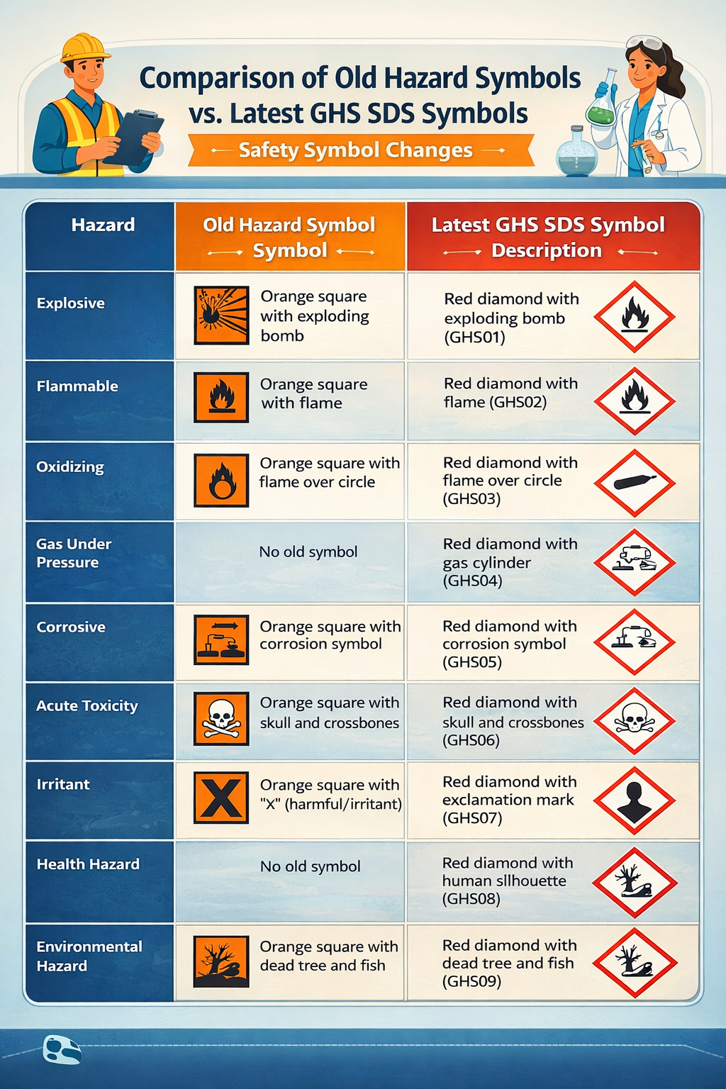 Differences Between Latest GHS SDS Symbols and Old Hazard Symbols: What ...