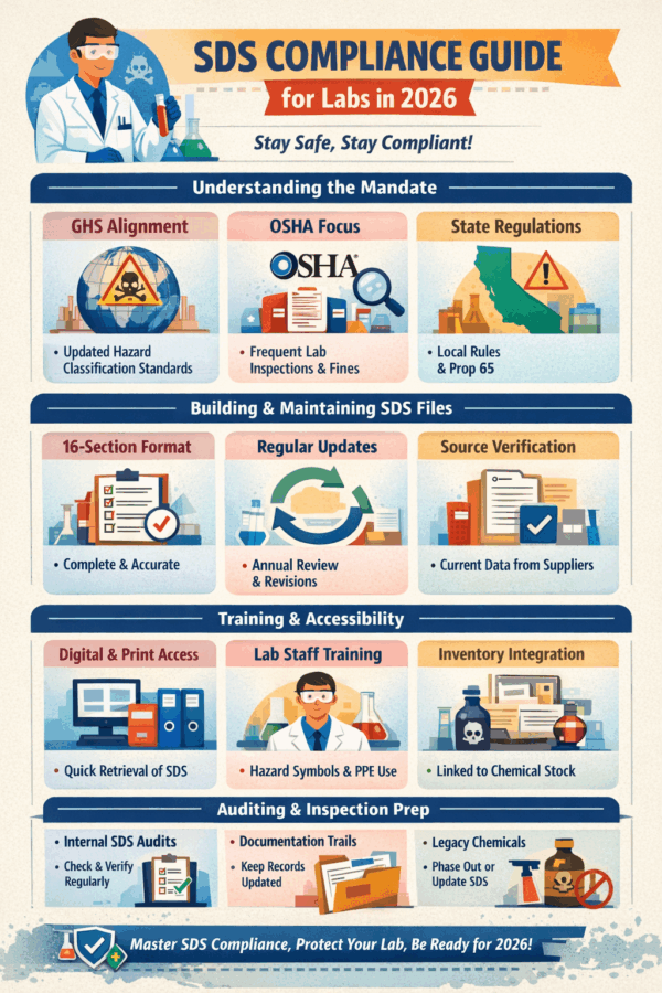 SDS Sheets for Laboratories: The Essential Compliance Guide for 2026
